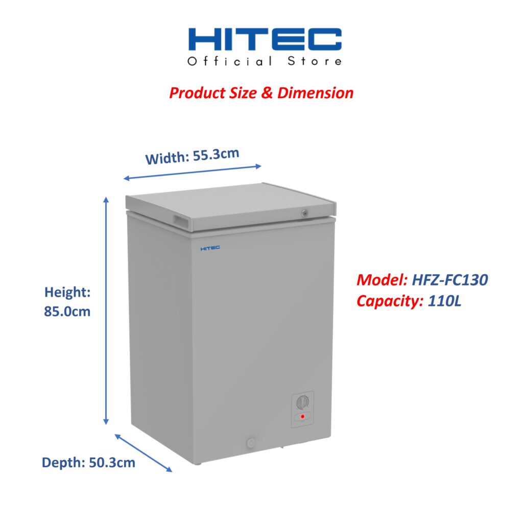Hitec Chest Freezer Dual Cooling 110L HFZ-FC130 - Hitec